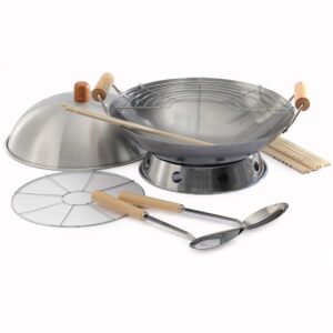 norpro 10-piece wok set, silver, 14 inch