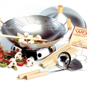 Norpro 10-Piece Wok Set, Silver, 14 inch