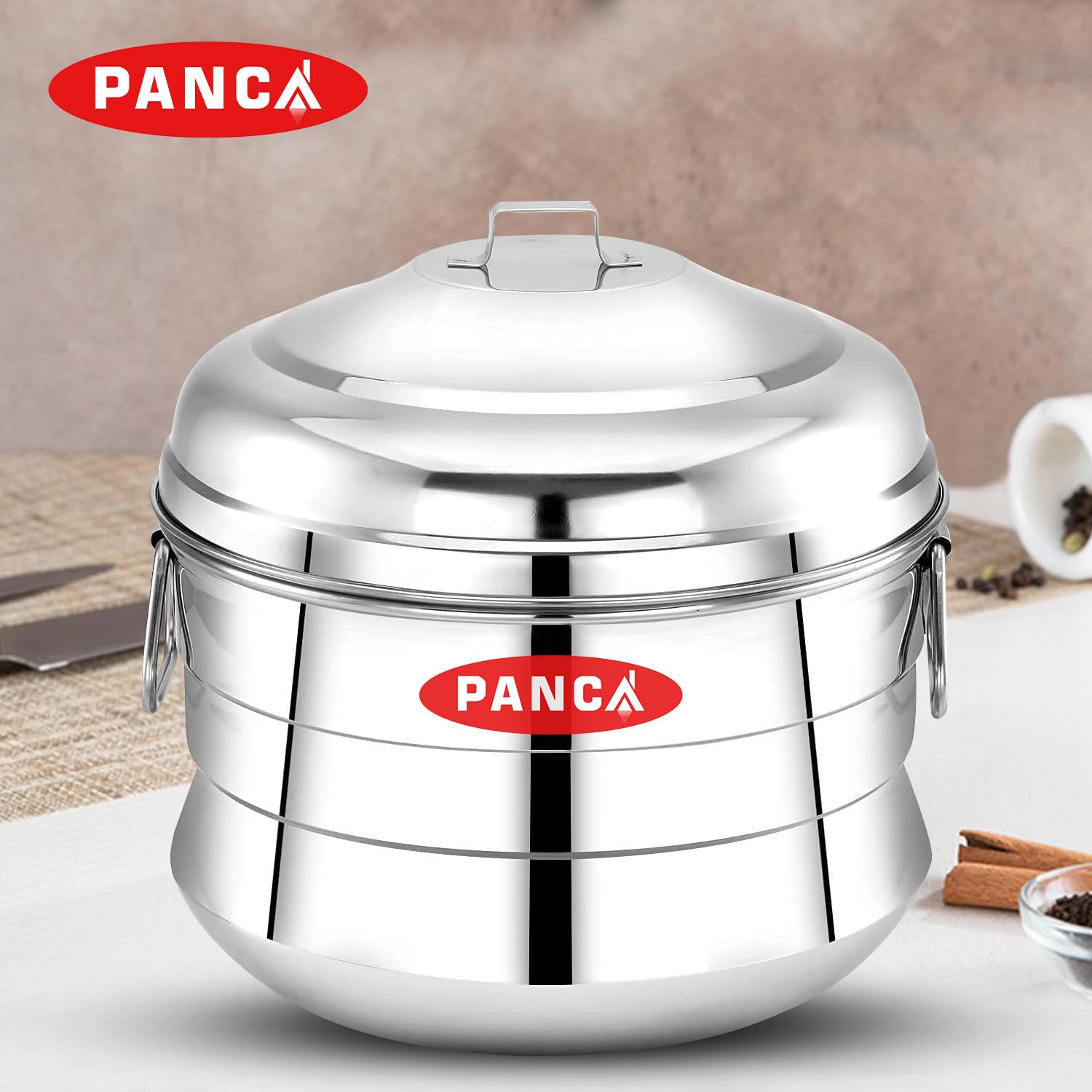 PANCA Idli Maker 3 Plate Premium Idli Cooker, 13 Idli Cavitiies, Idli Panai Steamer Premium