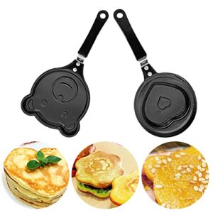 Setaria Viridis Mini Pancakes Maker Egg Frying Pan Pancake Pan Maker Cute Nonstick Cooking Cookware Mini Cartoon Saucepan Egg Frying Pan Breakfast Maker Omelette Pan(Bear) (26.5 * 13.5)