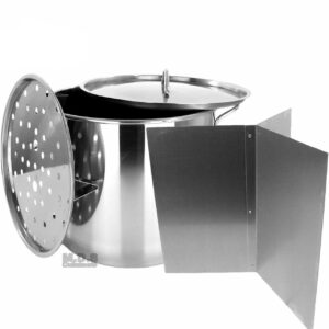 stock pot 52 qt steamer with divider stainless steel brew big vaporera tamalera tamales 13gal