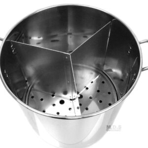 Stock Pot 52 QT Steamer with Divider Stainless Steel Brew Big Vaporera Tamalera Tamales 13Gal