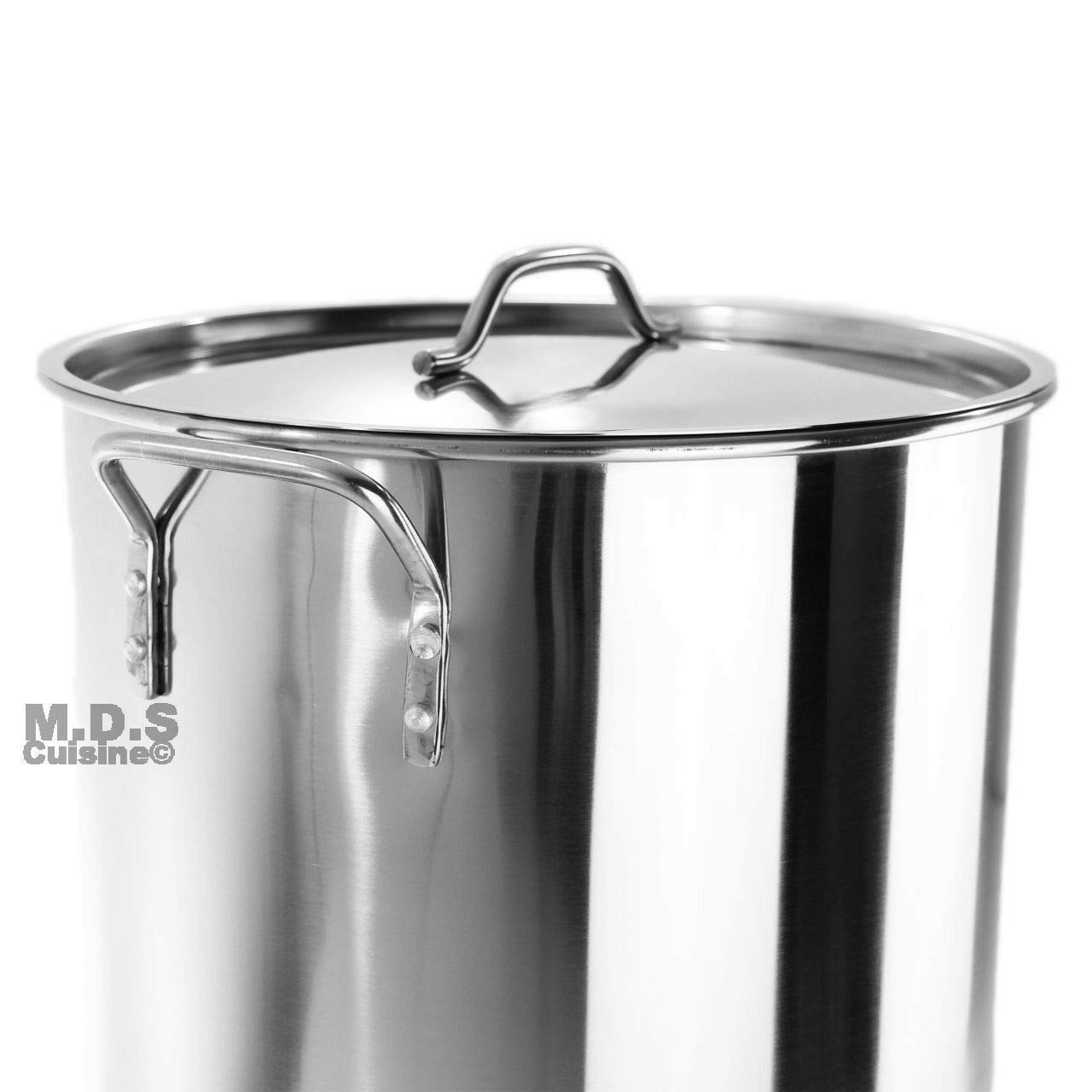 Stock Pot 52 QT Steamer with Divider Stainless Steel Brew Big Vaporera Tamalera Tamales 13Gal