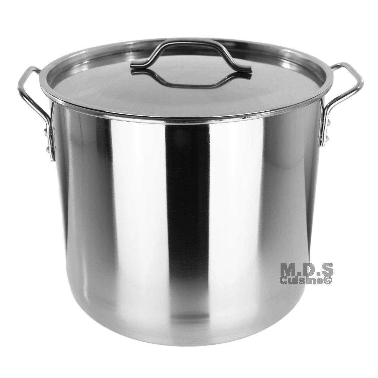 Stock Pot 52 QT Steamer with Divider Stainless Steel Brew Big Vaporera Tamalera Tamales 13Gal