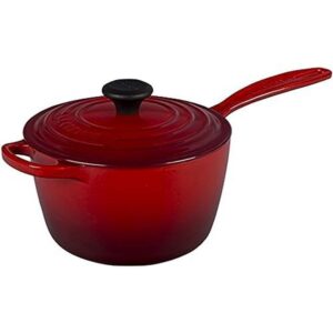 le creuset enameled cast iron signature saucepan, 2.25 qt., cerise