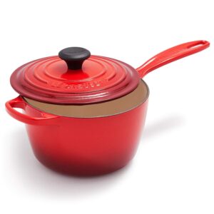 Le Creuset Enameled Cast Iron Signature Saucepan, 2.25 qt., Cerise