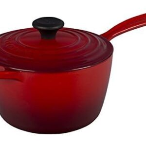 Le Creuset Enameled Cast Iron Signature Saucepan, 2.25 qt., Cerise