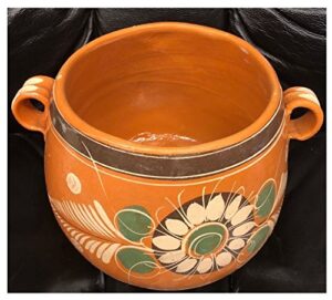 authentic mexican barro olla jarro de tonala bola grande mexicana jarrito para frijol frijoles sopas boiling beans chilis soup clay pot