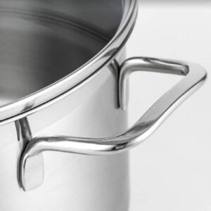 Prime Cook 6.4 QT Stainless Steel #304 Stock Pot with Steamer Insert