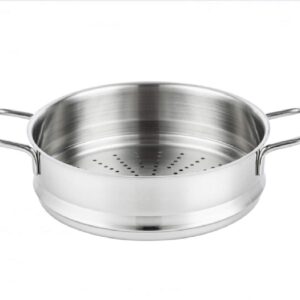 Prime Cook 6.4 QT Stainless Steel #304 Stock Pot with Steamer Insert