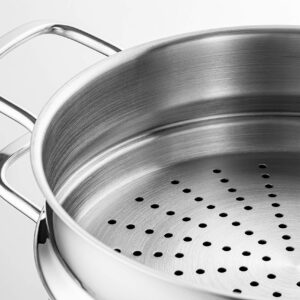 Prime Cook 6.4 QT Stainless Steel #304 Stock Pot with Steamer Insert