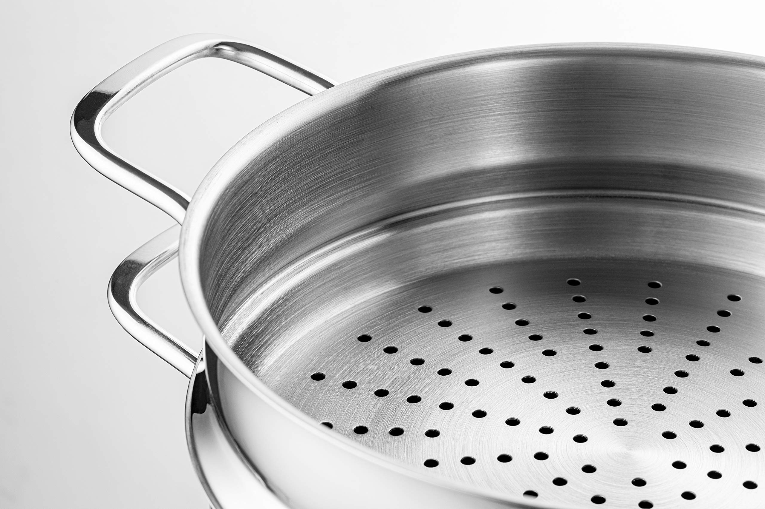 Prime Cook 6.4 QT Stainless Steel #304 Stock Pot with Steamer Insert