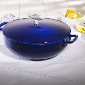 Staub Cast Iron 5-qt Bouillabaisse Pot - Dark Blue, Made in France