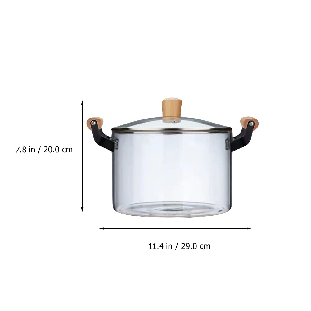 Cooking Pot Cooking Pot Pot Glass Pot Noodle Pot Transparent Glass Pot Heat-resistant Soup Pot Porridge Pan Home Cooking Pot 2.5L Cooking Pot Cooking Pot Glass Pot Pot Glass Saucepan