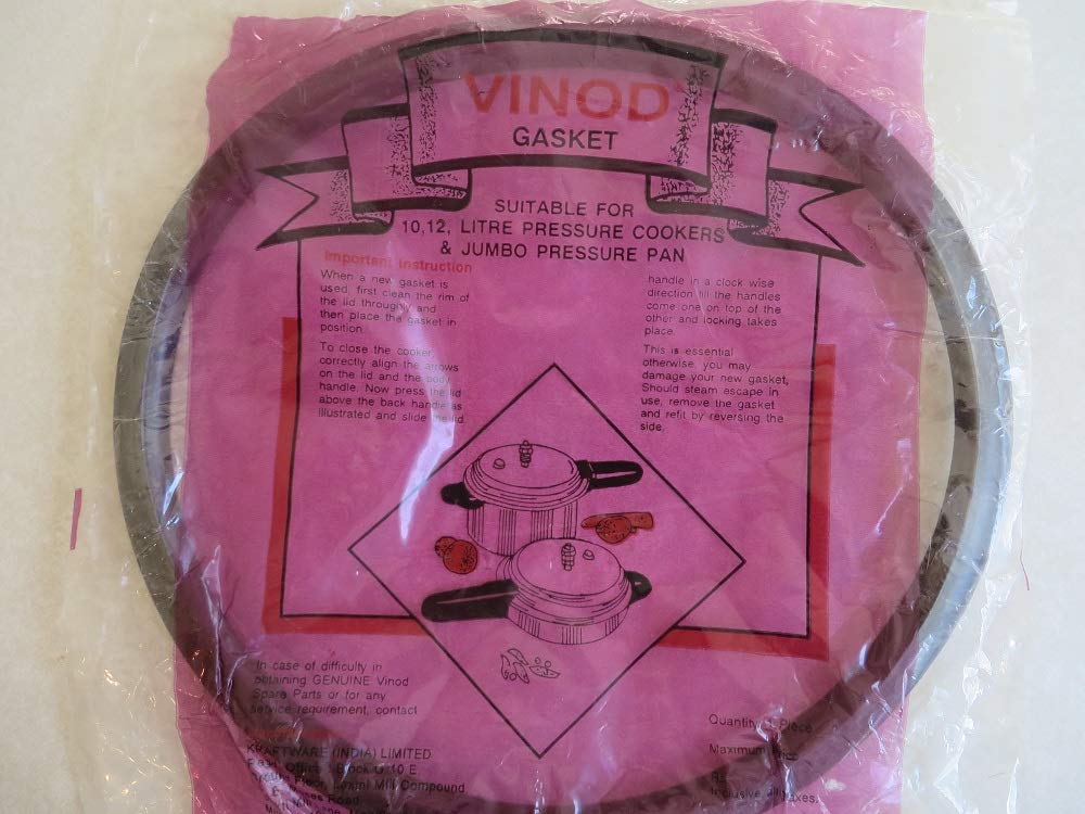 Vinod Pressure Cooker Gasket for 10, 12 Liters and Jumbo Pressure Pan