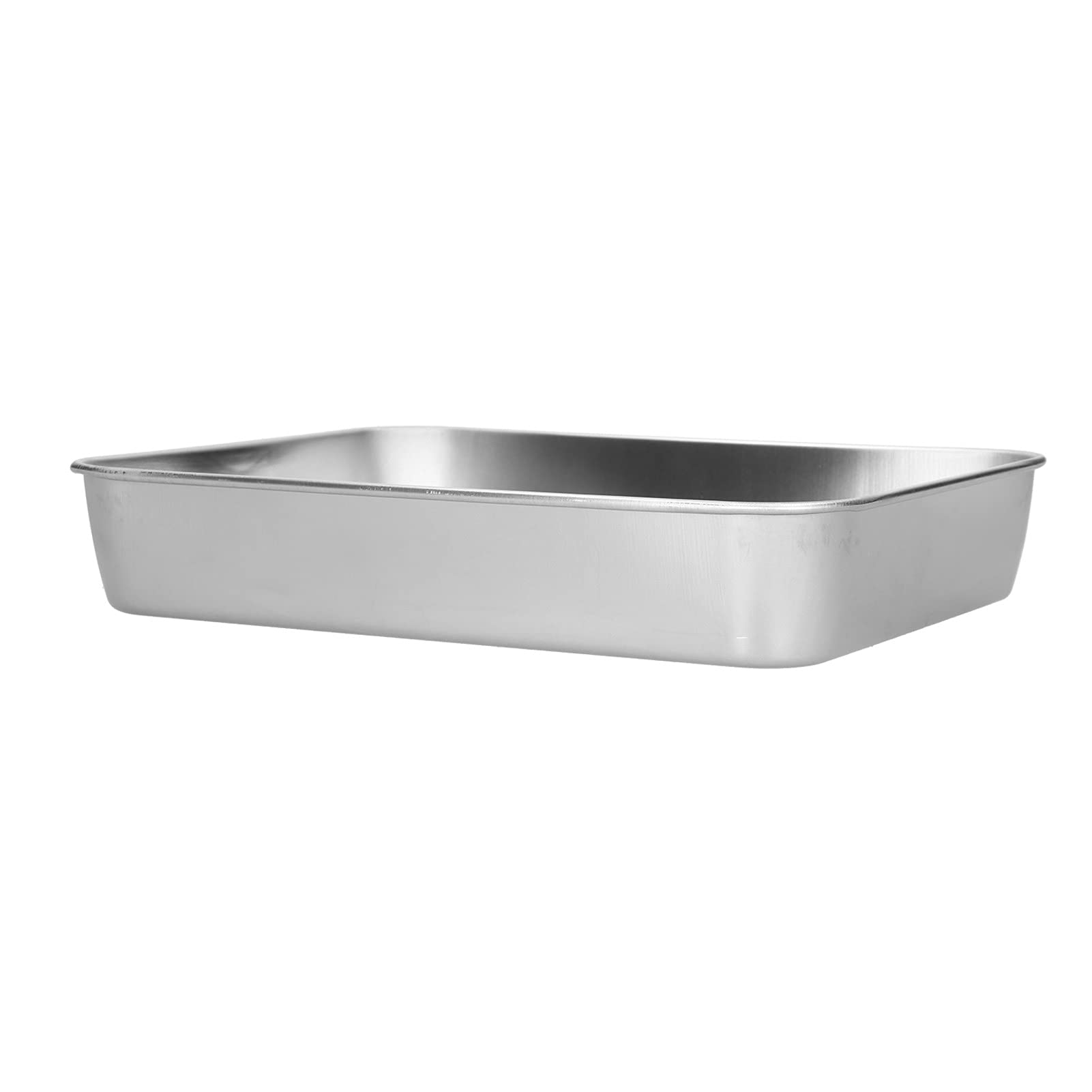 Aqur2020 Roasting Pan, Rectangular Baking Pan and Rack Stainless Steel Easy for Cooking Baking(23.5 * 17.5 * 5CM)