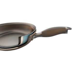 Anolon Advanced Hard Anodized Nonstick Sauce Pan/Saucepan with Lid, 4.5 Quart, Brown