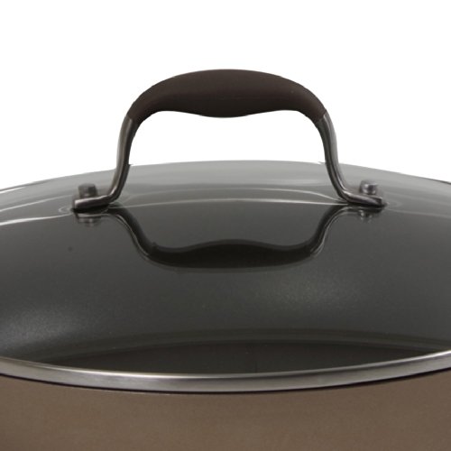 Anolon Advanced Hard Anodized Nonstick Sauce Pan/Saucepan with Lid, 4.5 Quart, Brown