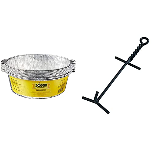 Lodge Aluminum Foil Dutch Oven Liners and Lid Lifter for Lodge Camp Dutch Ovens