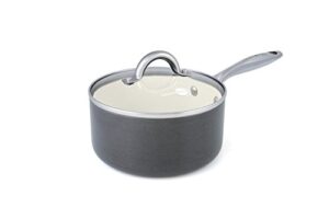 greenpan lima 3d 2 quart hard anodized non-stick ceramic covered saucepan