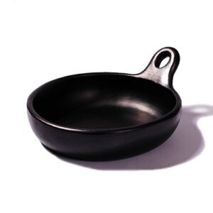 ancient cookware, clay chamba saute pan, large, 64 ounces