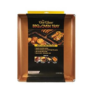 The Ove Glove BBQ & Oven Tray - Non-Stick, Reusable, and Easy to Clean Barbecue Grilling and Oven Accessory (Large, Copper)