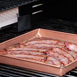 The Ove Glove BBQ & Oven Tray - Non-Stick, Reusable, and Easy to Clean Barbecue Grilling and Oven Accessory (Large, Copper)