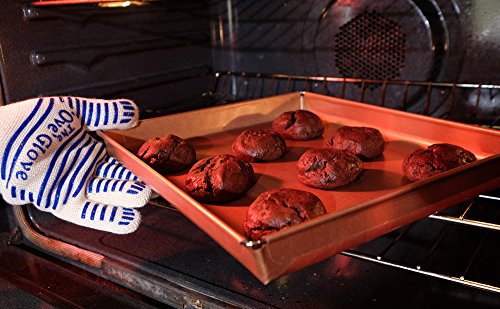 The Ove Glove BBQ & Oven Tray - Non-Stick, Reusable, and Easy to Clean Barbecue Grilling and Oven Accessory (Large, Copper)