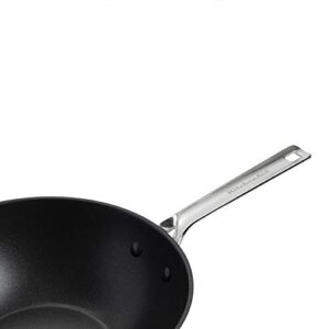 KitchenAid Stainless Steel PFAS-Free Ceramic Non-Stick 28 cm/3.6 Litre Wok, Induction, Oven Safe,Silver