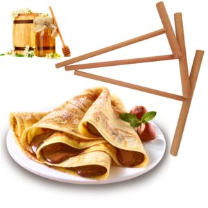 BestChoice Crepe Spreader Sticks 3 Set | 3 Pcs | 7inch, 5inch, 3.5inch Inches Crepe Spreader Sticks | Convenient Sizes to Fit Any Crepe Pan Maker - All Natural Handmade Beechwood T-Shape Construction