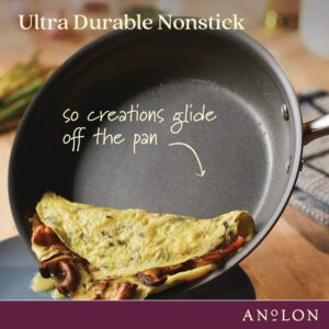 Anolon Advanced Home Hard-Anodized Nonstick Two Step Meal Set (5 Qt. Dutch Oven & 10" Everything Pan Lid, Bronze)