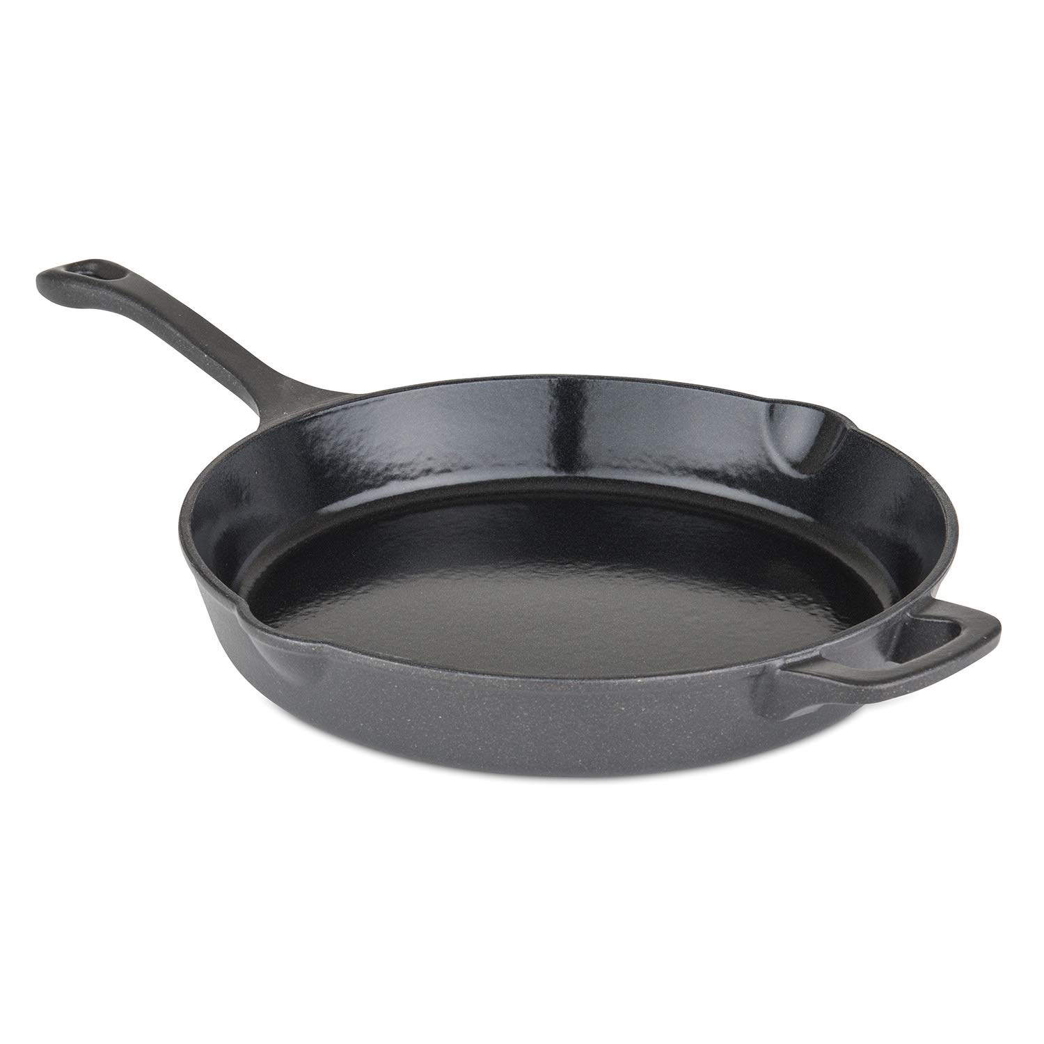 Viking Culinary Viking Enamel Cast Iron, 12 inch Round Fry Pan with Helper Handle, , Charcoal