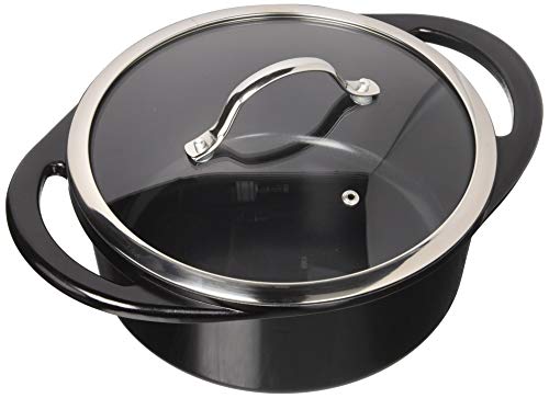 CorVex Stock Pot with Lid, Large, Black