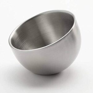 american metalcraft dwss5 double-wall angled mini stainless steel sauce bowl, 5-ounces