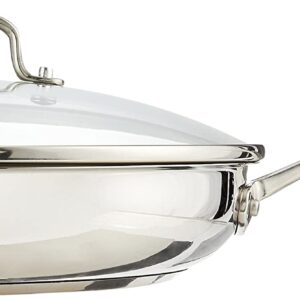 Cuisinart 12 Inch Skillet with Glass Cover, Chef's Classic Collection, 722-30G Chef's Classic Stainless 9-Inch Open Skillet