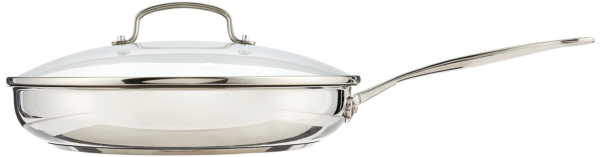 Cuisinart 12 Inch Skillet with Glass Cover, Chef's Classic Collection, 722-30G Chef's Classic Stainless 9-Inch Open Skillet