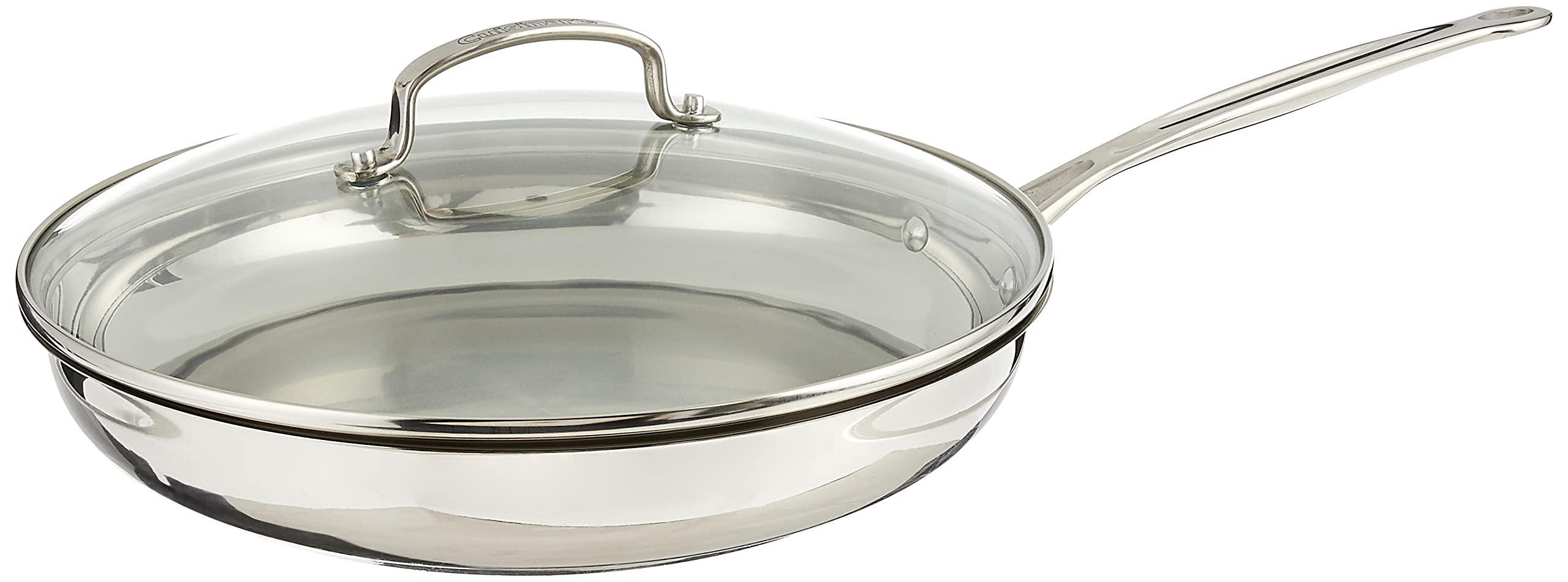 Cuisinart 12 Inch Skillet with Glass Cover, Chef's Classic Collection, 722-30G Chef's Classic Stainless 9-Inch Open Skillet