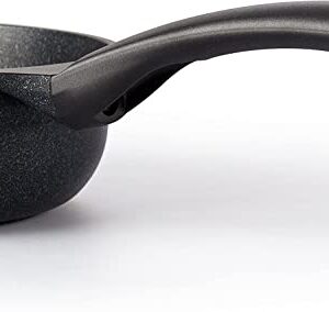 Cook N Home Marble Nonstick Cookware Saute Fry, 8" and 9.5-Inch Skillet Pans, Black