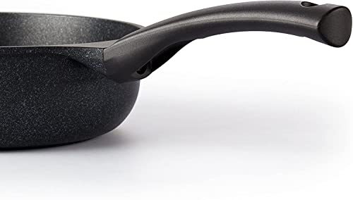 Cook N Home Marble Nonstick Cookware Saute Fry, 8" and 9.5-Inch Skillet Pans, Black