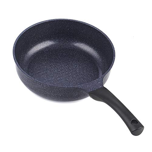 Cook N Home Marble Nonstick Cookware Saute Fry, 8" and 9.5-Inch Skillet Pans, Black