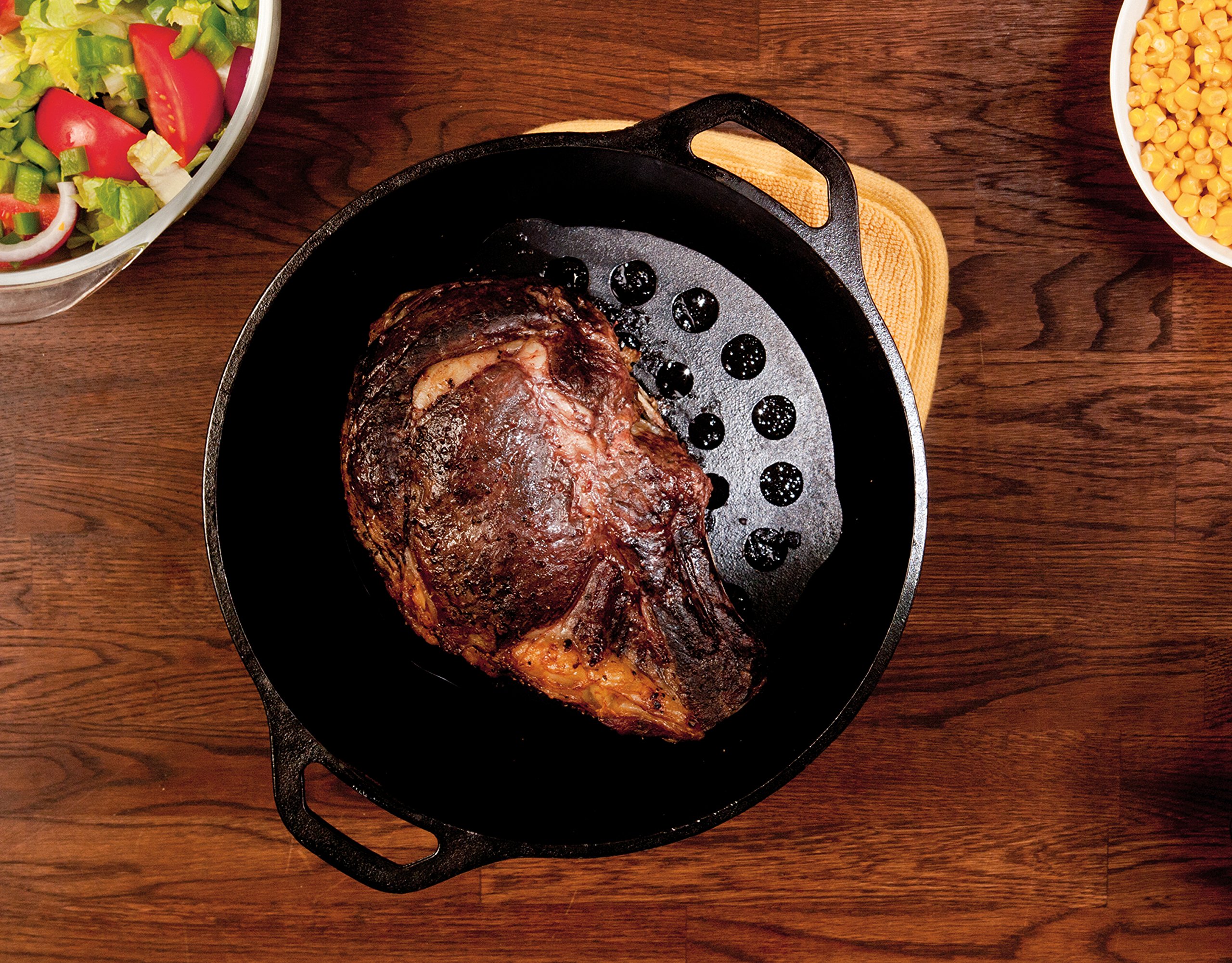 Lodge Seasoned Cast Iron Dutch Oven Bundle - 12 Inch Deep Camp Oven, Meat Rack/Trivet, Pre-Seasoned (8QT/8 inch)