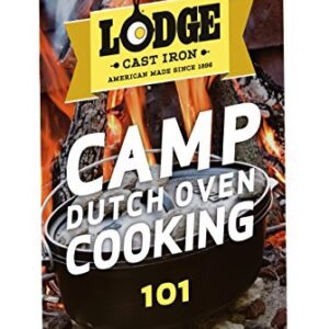 Lodge Seasoned Cast Iron Dutch Oven Bundle - 12 Inch Deep Camp Oven, Meat Rack/Trivet, Pre-Seasoned (8QT/8 inch)