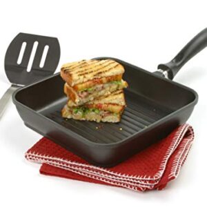 Norpro Nonstick Square Grill Pan, 9.5", Cast Aluminum