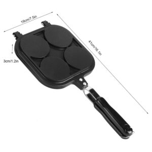 ShunFudz Non Stick Egg Frying Pan Double Sided Pancake Pan with Cartoon Animal Pattern Flapjack Breakfast Maker Egg Burger Omelette Pan for Gas Stove Induction Cooker