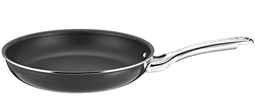 N++A Nonstick Frying Pan 9.5 Inch, PFOA-free Induction Frying Pan, Oven Safe Skillet Nonstick, Cooking Omelette Pan with Stainless Steel Handle, Dishwasher Safe, Aluminum, Black