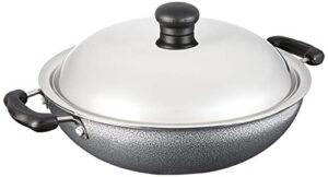 prestige manttra omega select plus 200 deep fry pan, kadai, indian kadhai, large