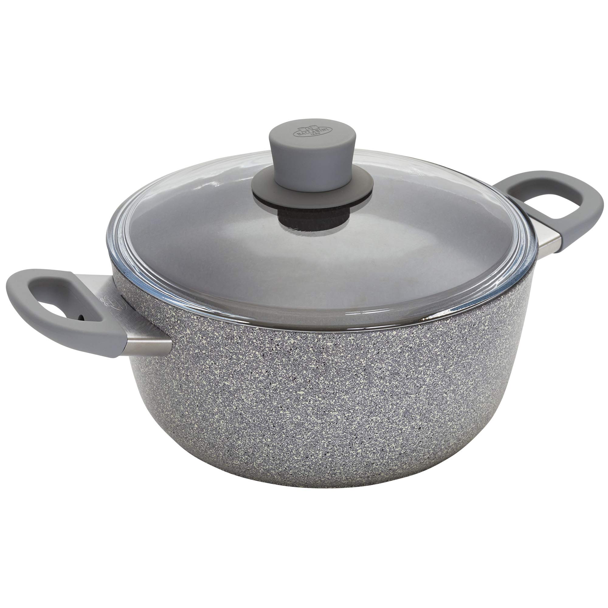 Ballarini Parma Plus by HENCKELS 4.9-qt Aluminum Nonstick Dutch Oven with Lid, Made in Italy