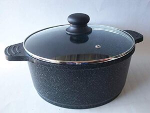 ceramic marble coated cast aluminium 6 qt. stockpot non stick cookware (26 cm diameter)