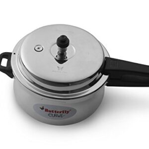 Butterfly Stainless Steel 5.5-Liter Curve Pressure Cooker, Large, Silver