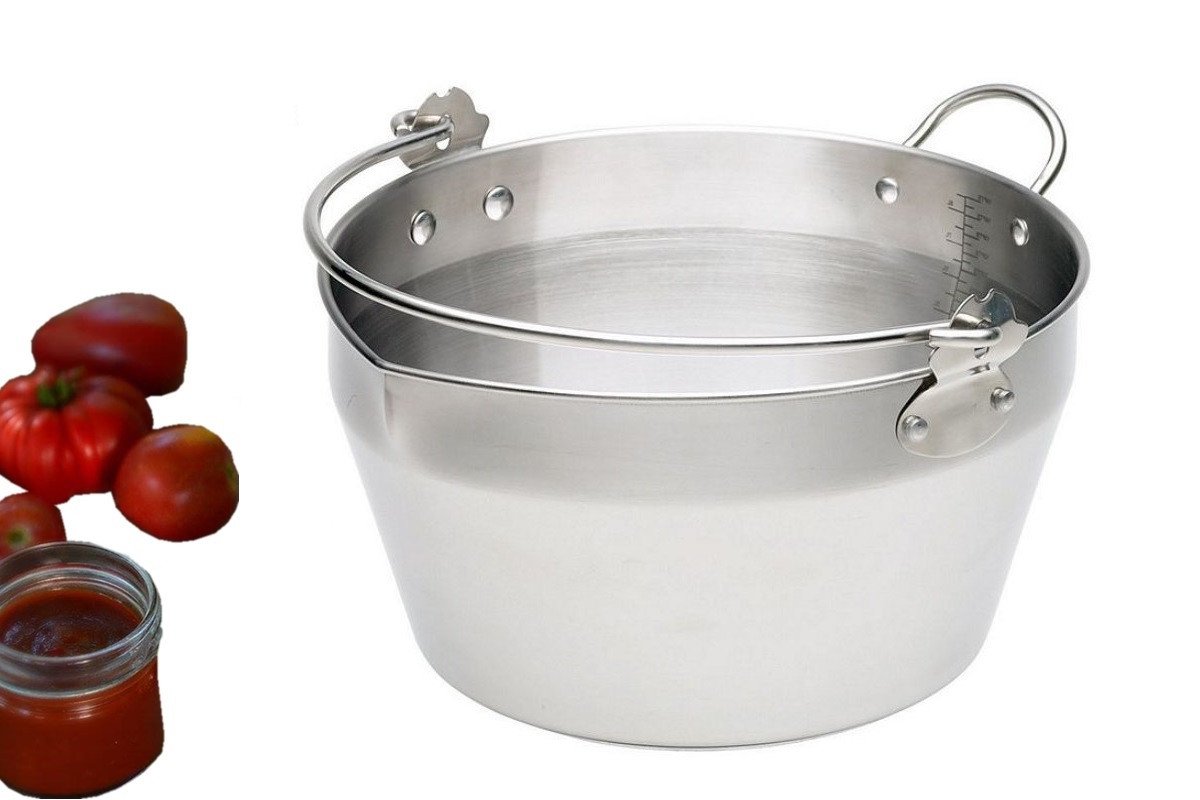 Homemade Jam Pot Stainless Steel Maslin Pan For Jelly & Soup,Canning Tools (4.5Litre - 4qt)